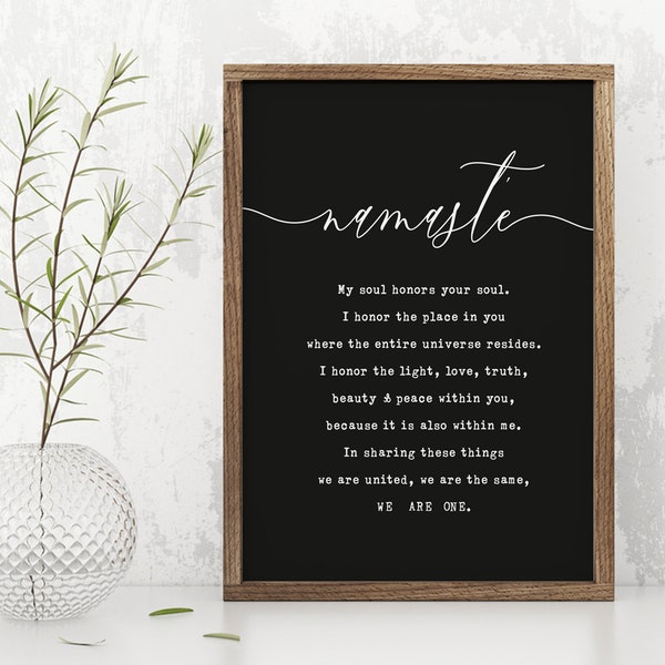Namaste Poster - Etsy