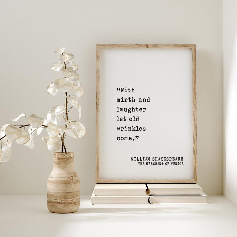 William Shakespeare Quote Framed Art Print - Retirement Decor - Etsy