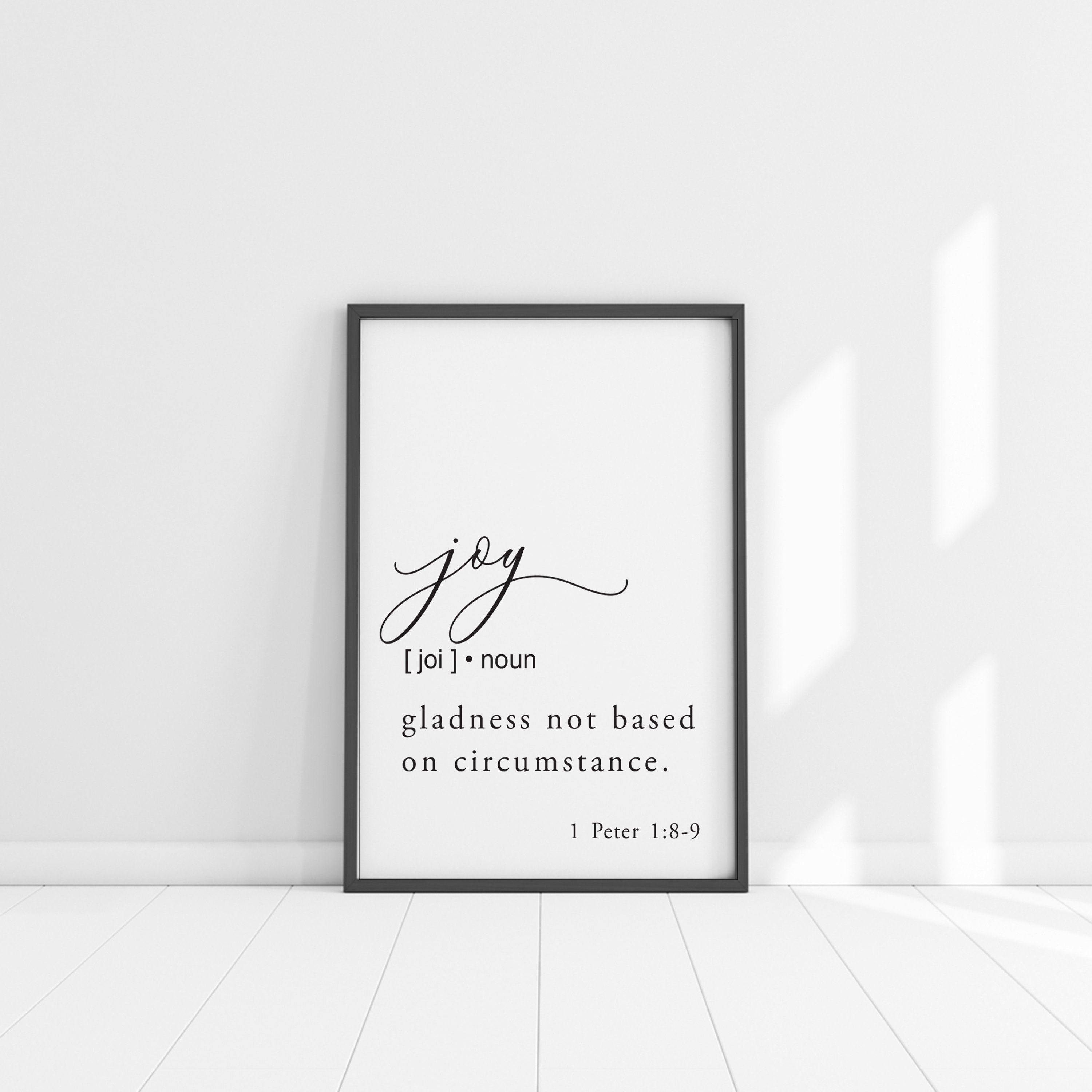 Joy Definition Sign , Joy Gladness Not Based on Circumstance Wall Decor ...