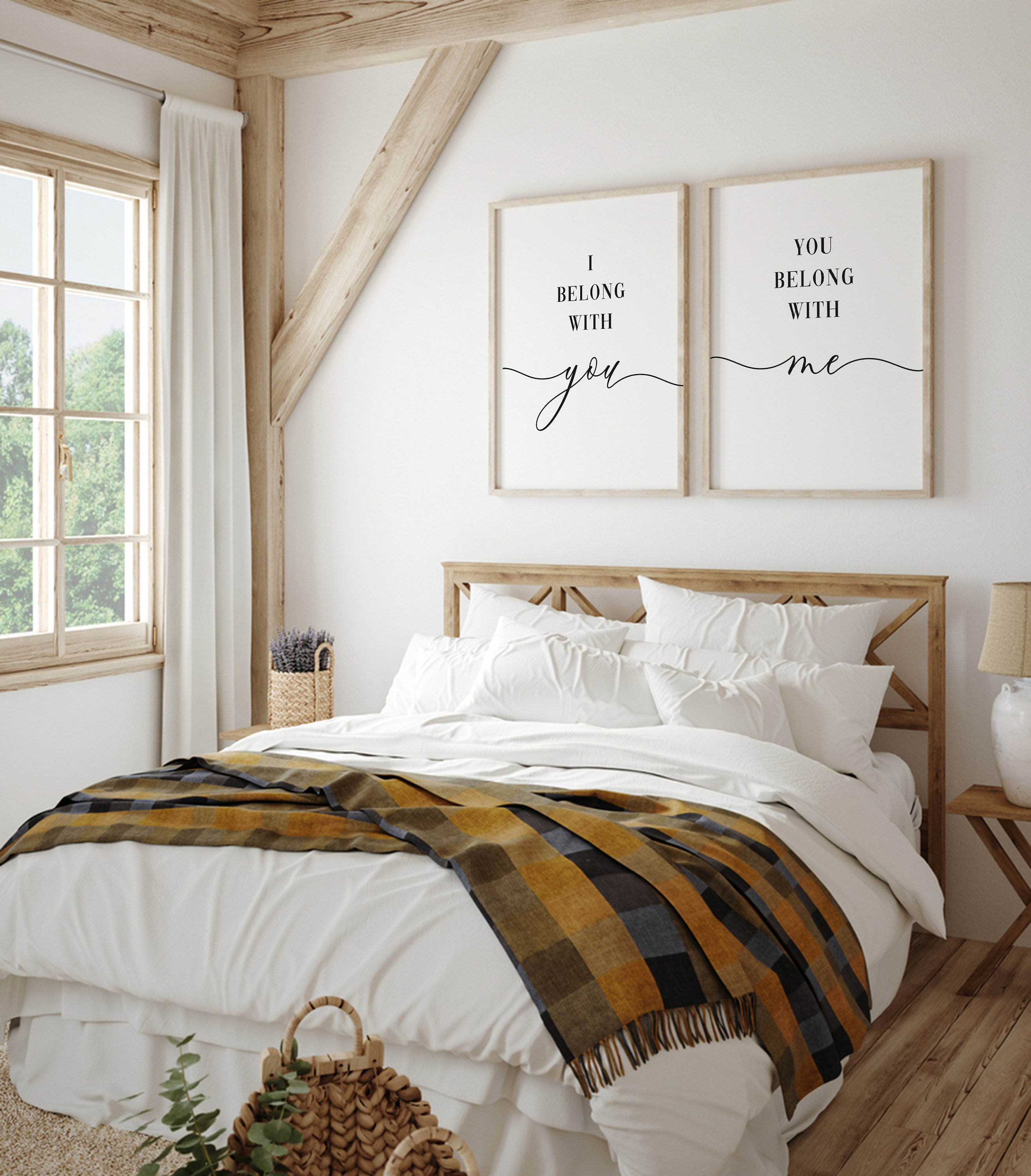 Minimalist Printable Wood Frame I Belong With You You Belong | Etsy