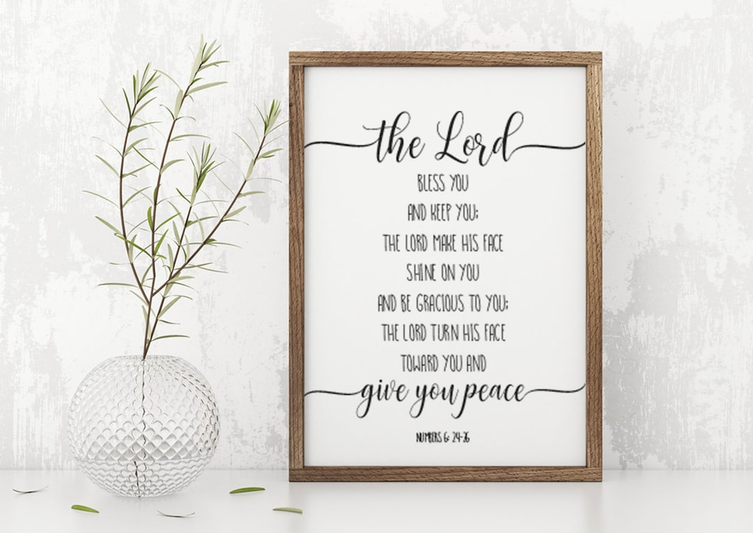 40% OFF May the Lord Bless You and Keep You Sign, Scripture Wall Decor ...