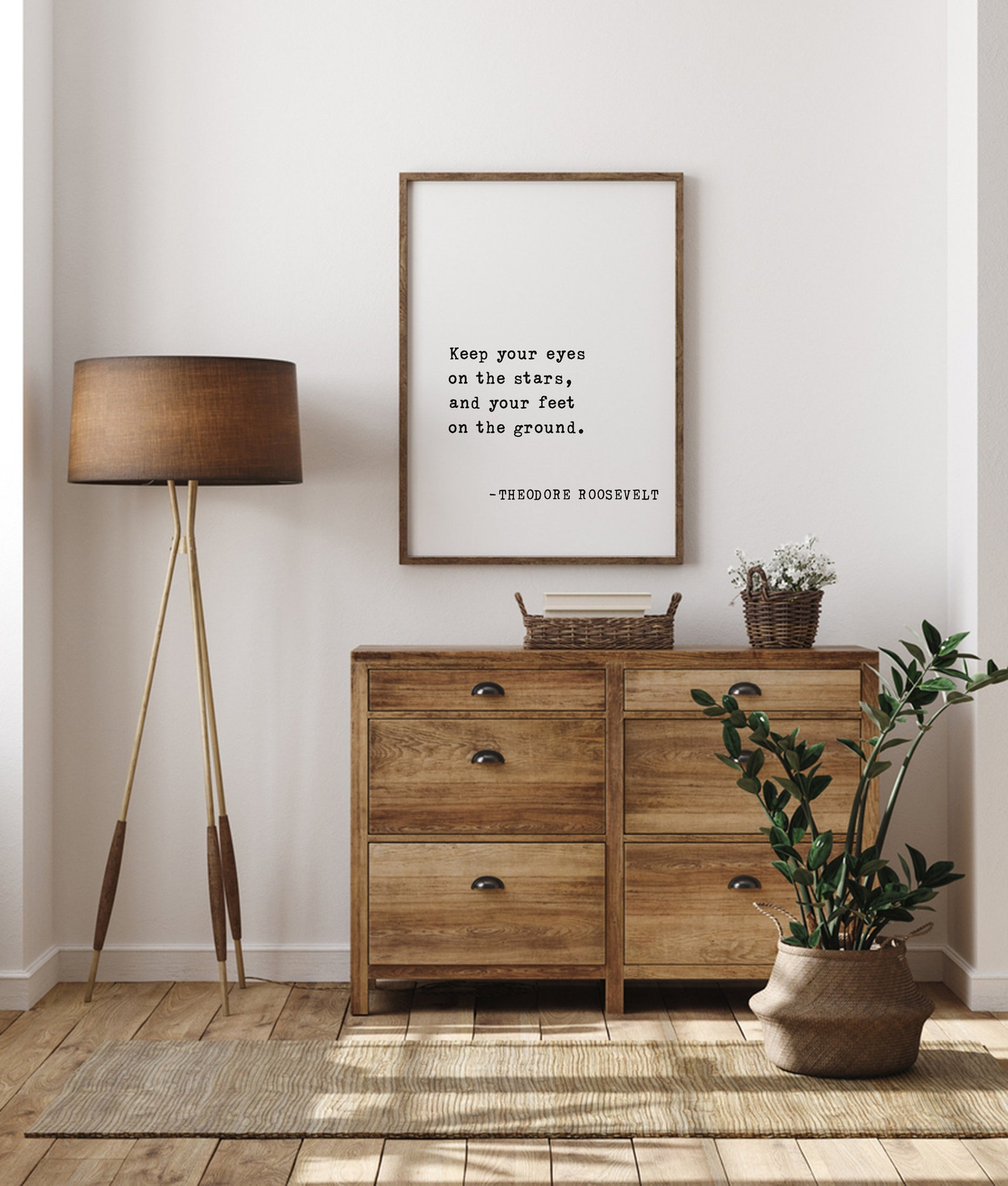 Theodore Roosevelt Quote Art Print - "keep Your Eyes on the Stars ...