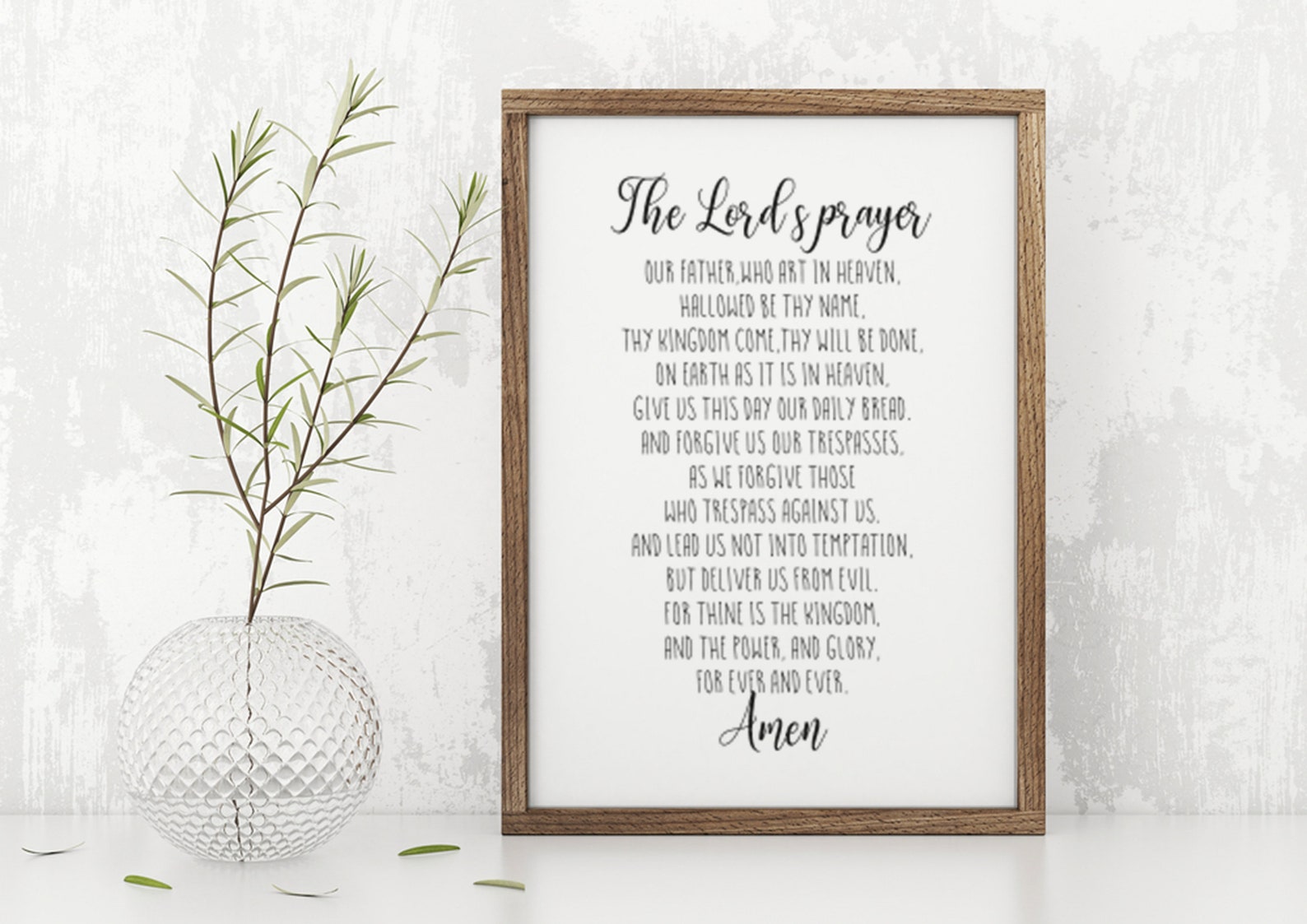 The Lords Prayer Religious Sign, Our Father Who Art in Heaven Sign ...