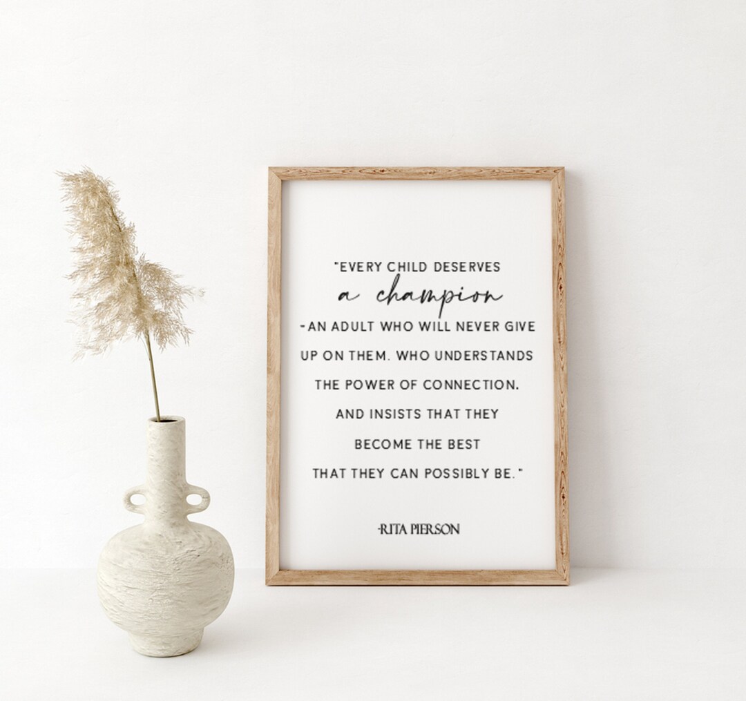 Special Teacher Gift, Personalized, Rita Pierson Quote, Teacher ...