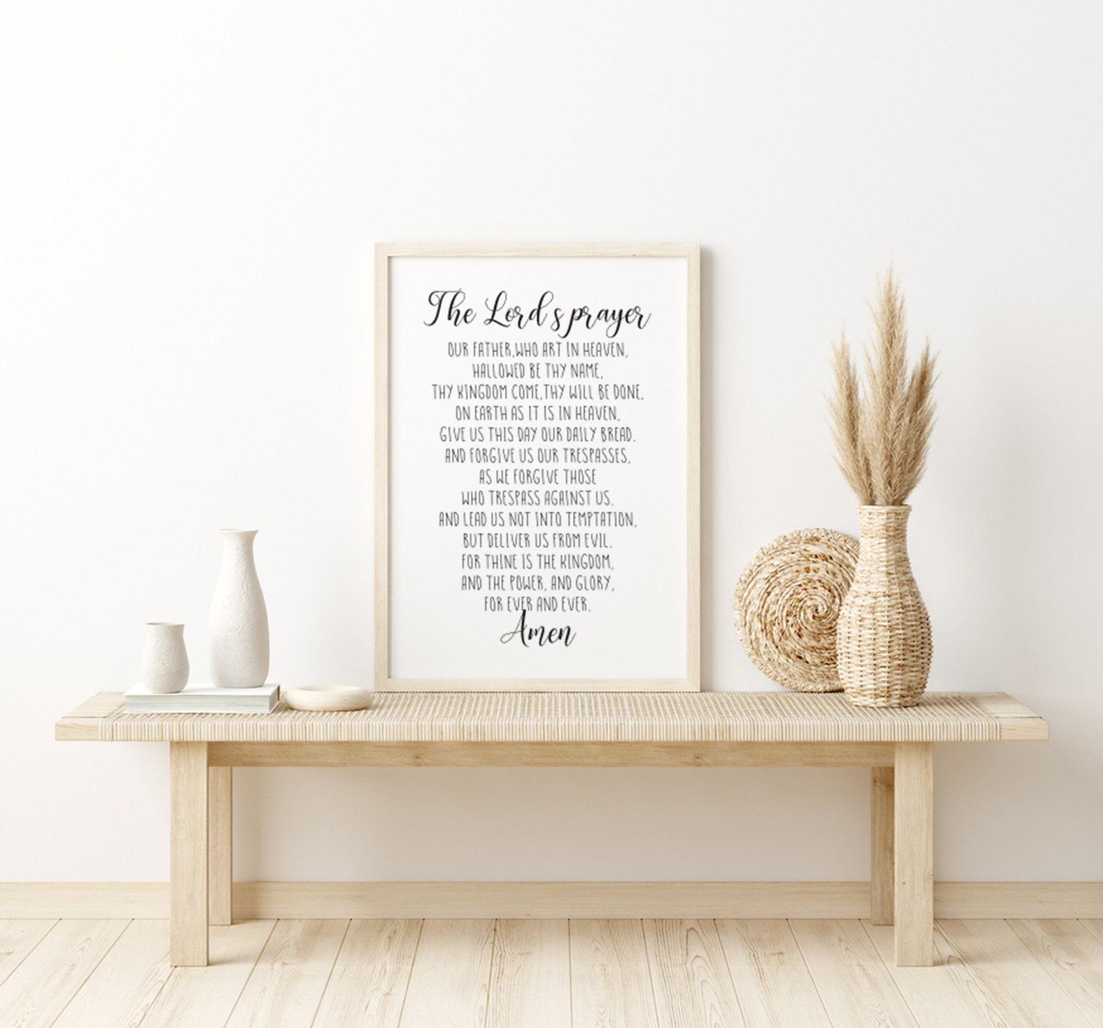 The Lords Prayer Religious Sign, Our Father Who Art in Heaven Sign ...