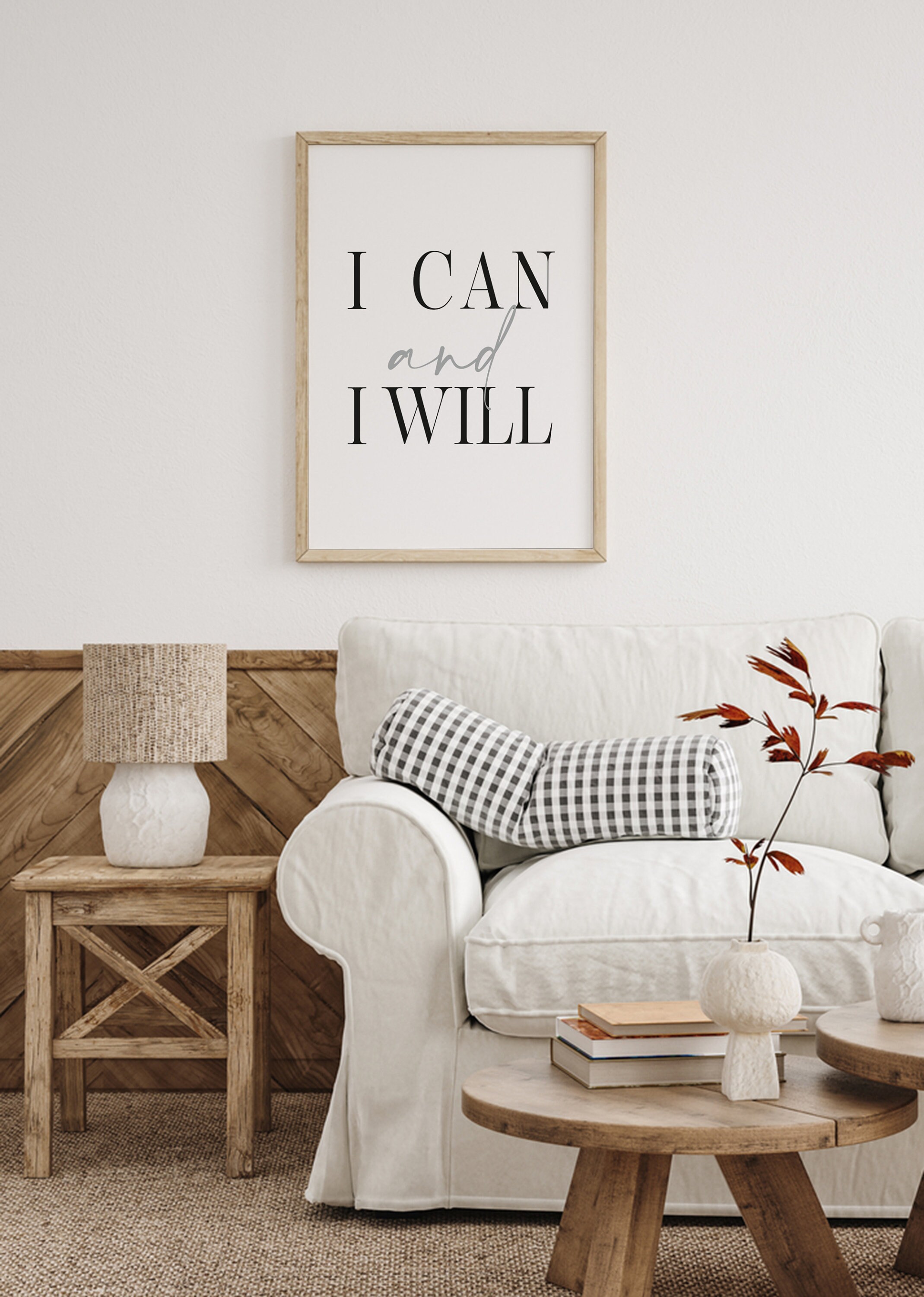 I Can and I Will Sign Modern Farmhouse Decor Wood Framed - Etsy