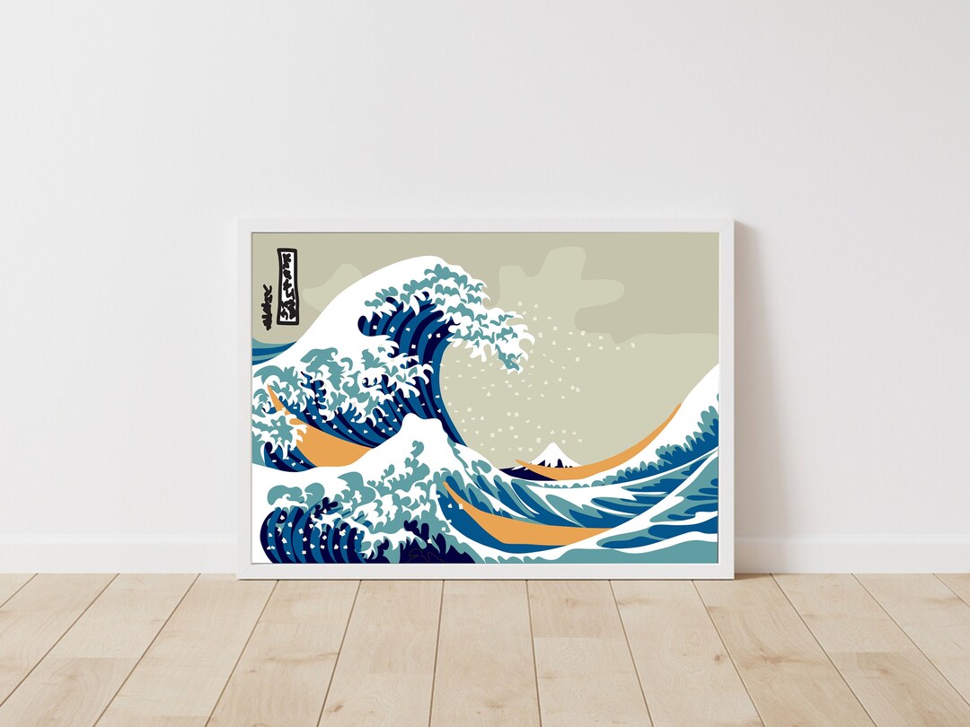 Great Wave off Kanagawa, Big Waves Art, Japanese Painting Home Decor ...
