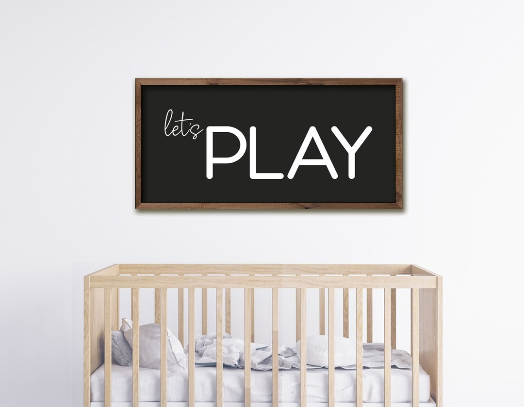 Let's Play Sign , Play Room Decor , Playroom Sign Kids Room Decor ...