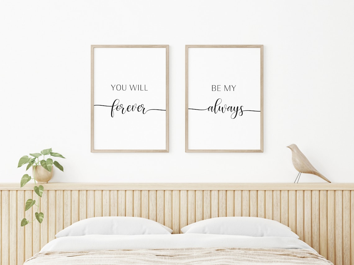 Bedroom Wall Decor Sign for Above Bed You Will Forever Be | Etsy