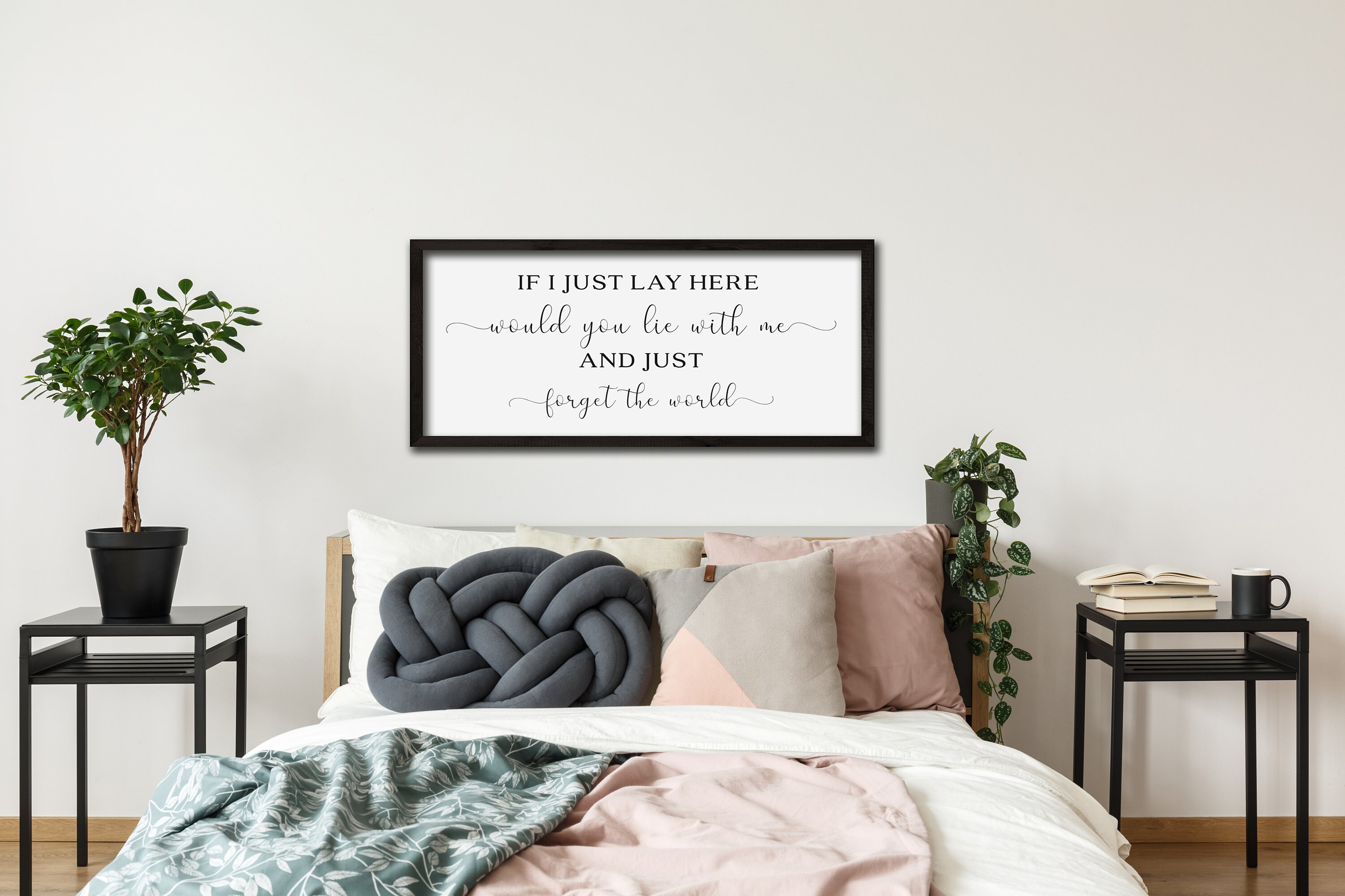 If I Lay Here Bedroom Signs Above Bed Decor Wood Signs | Etsy