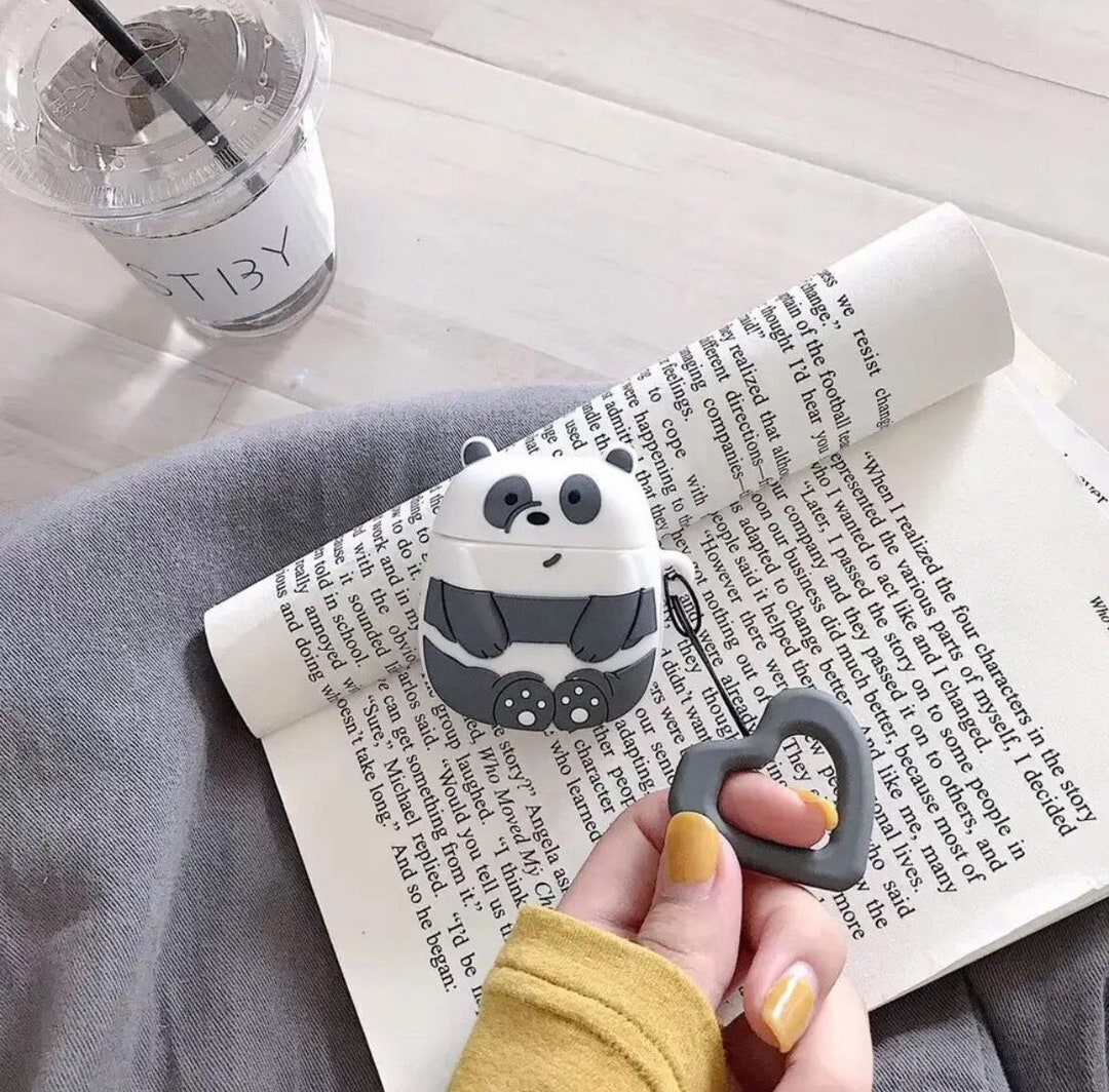 SUPER CUTE 3D Panda Bear, Airpods Case, Apple Airpods, Black and White ...