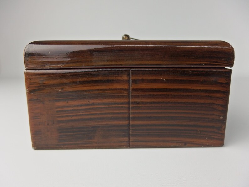 Antique Metal Money Box // Treasury Box // Wood Imitation Painting ...