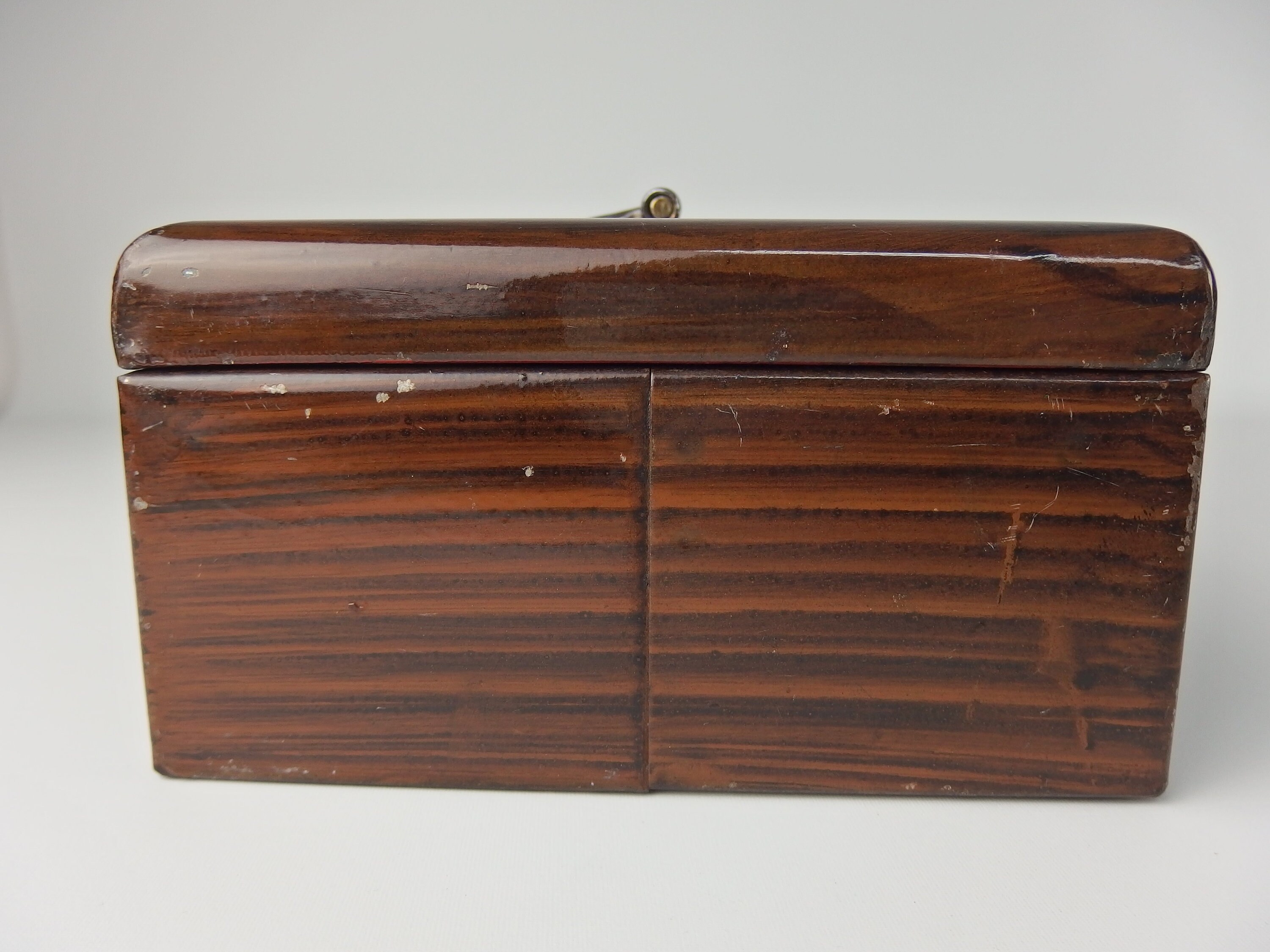 Antique Metal Money Box // Treasury Box // Wood Imitation Painting ...