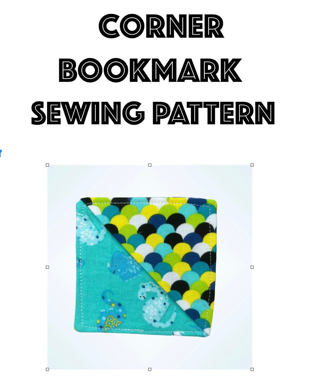 Corner Bookmark Sewing Pattern, PDF Pattern, Digital File, Beginners ...