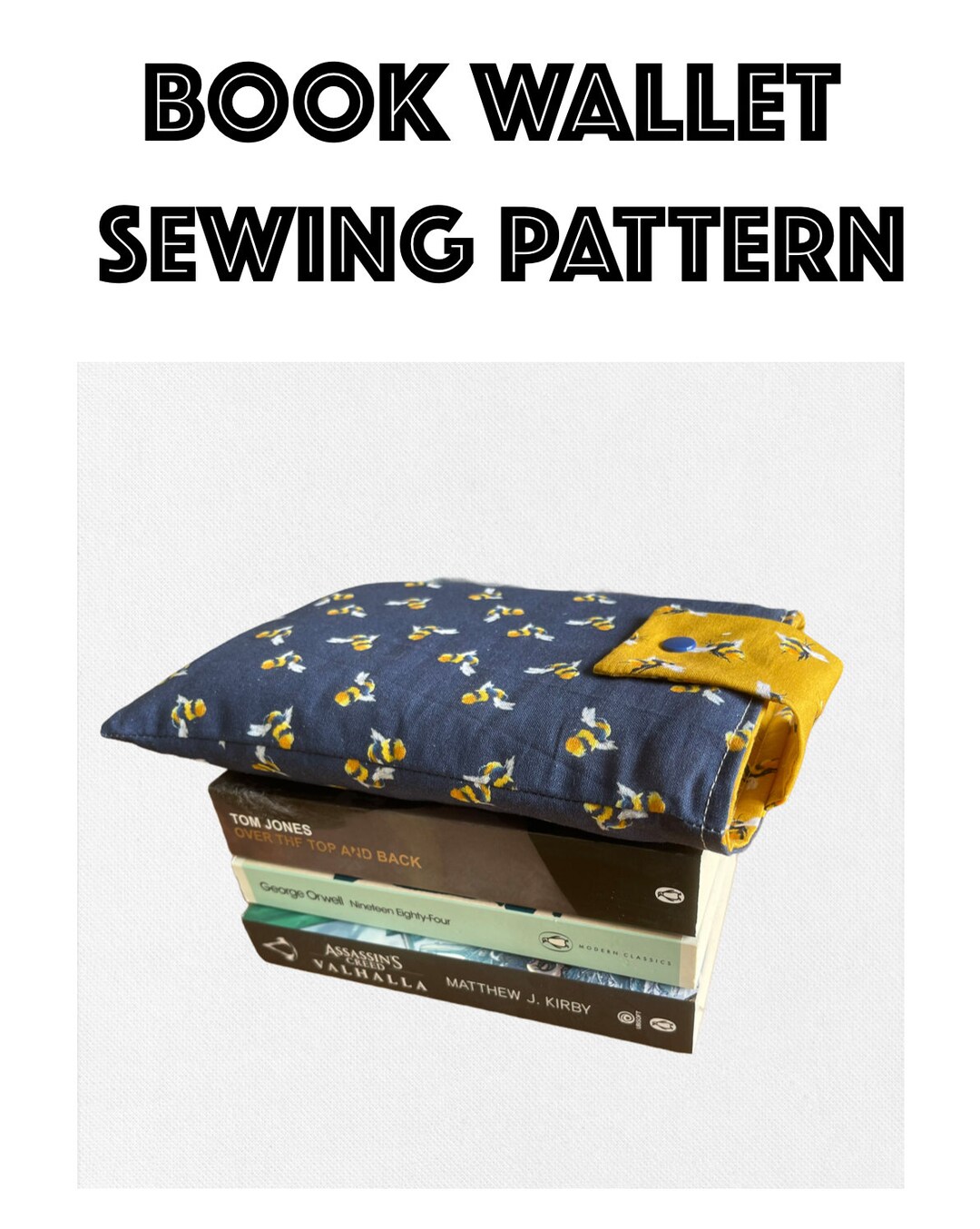 Book Wallet Sewing Pattern, PDF Pattern, Digital File, Beginners Sewing ...