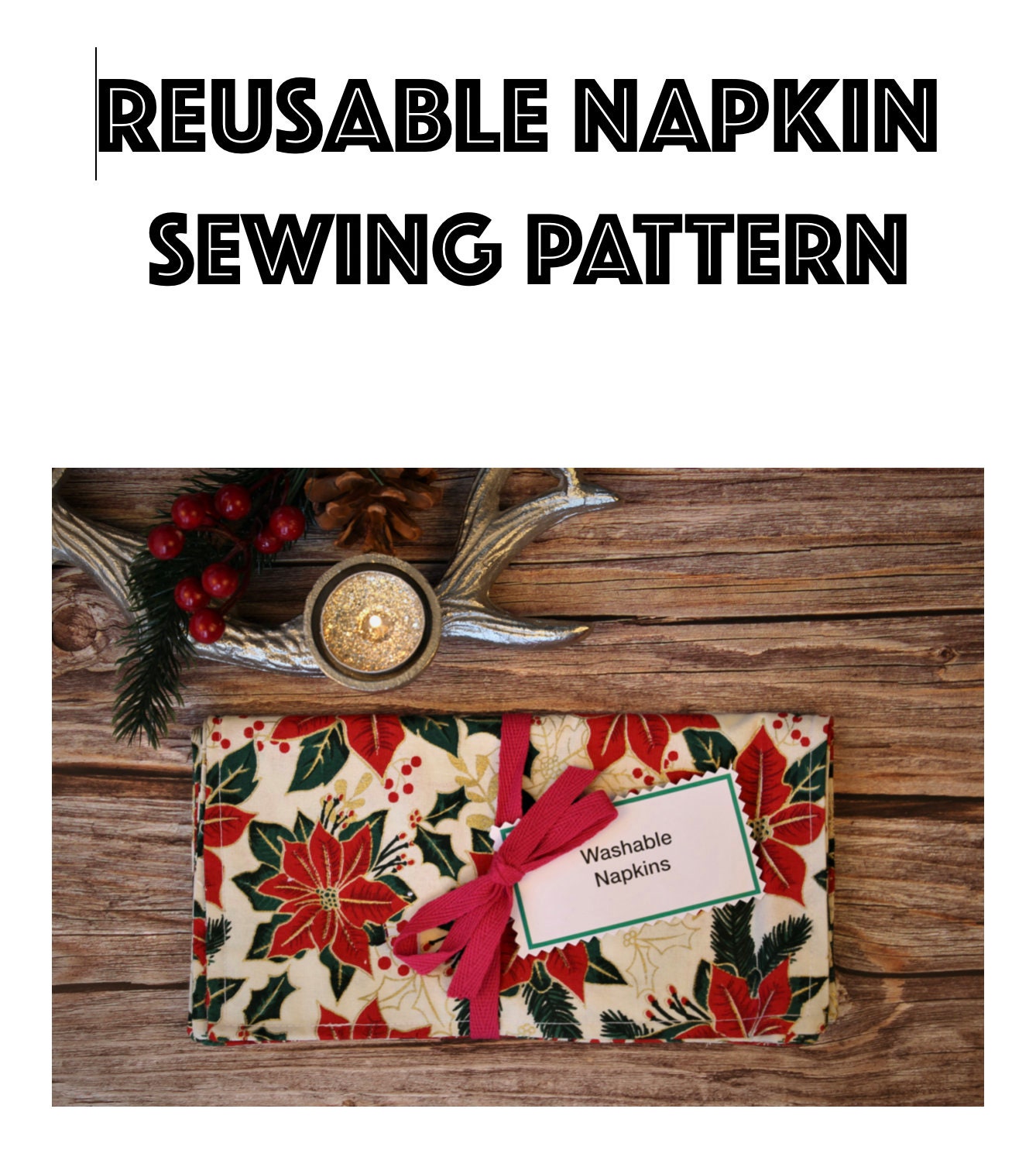 Washable Napkin Sewing Pattern PDF Pattern Digital File | Etsy