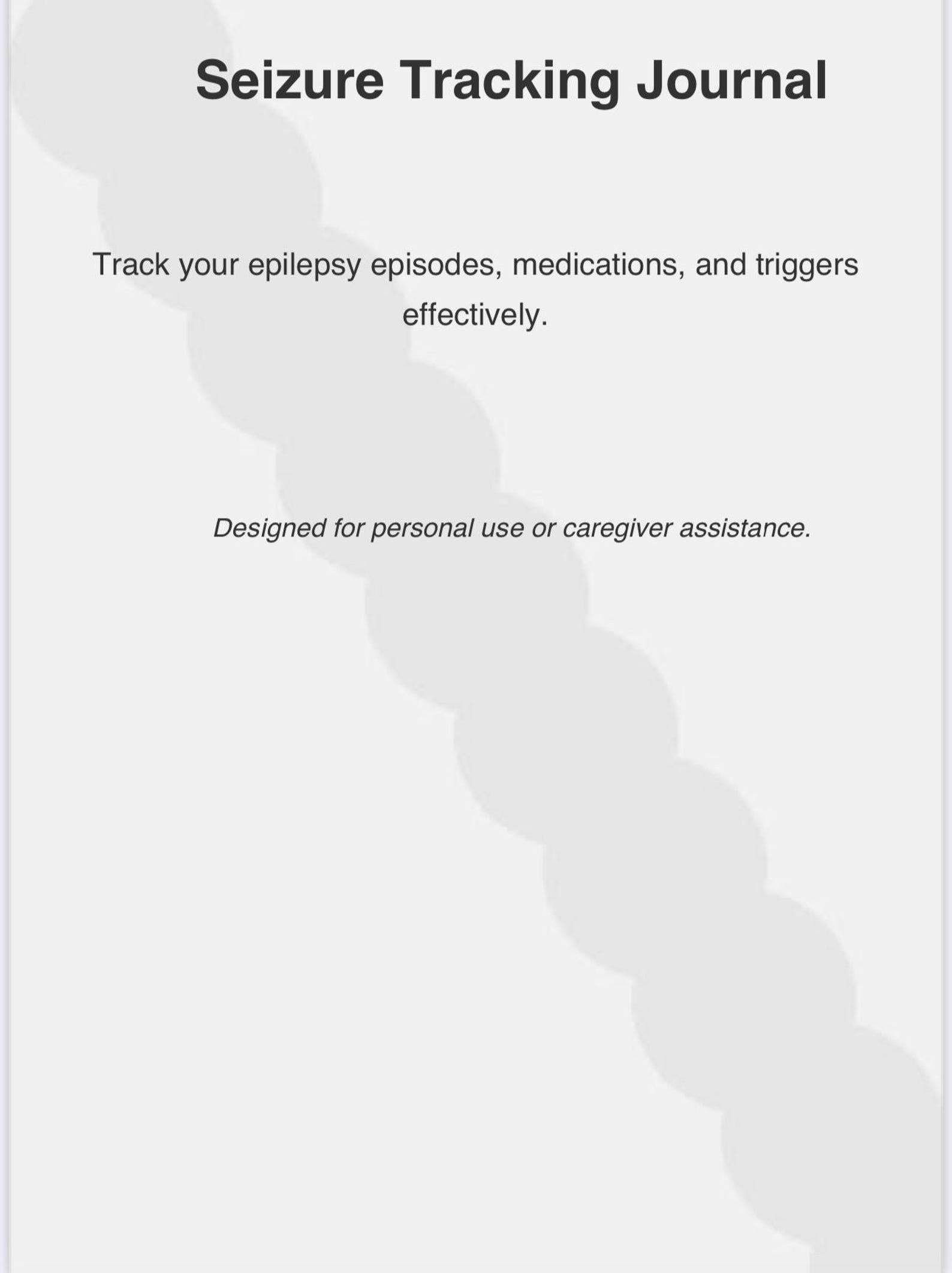Seizure Tracking Journal | Printable Epilepsy Log | A5 PDF Download - Etsy