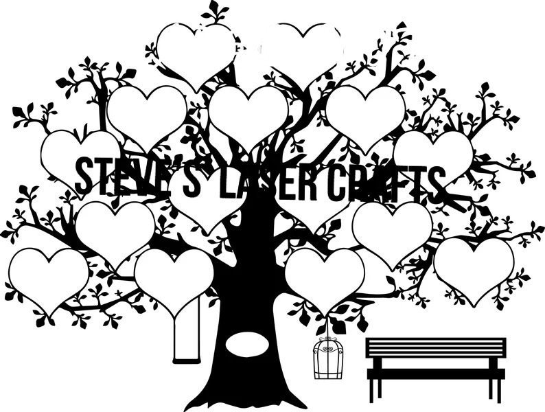 Family Tree With 15 Names - Etsy