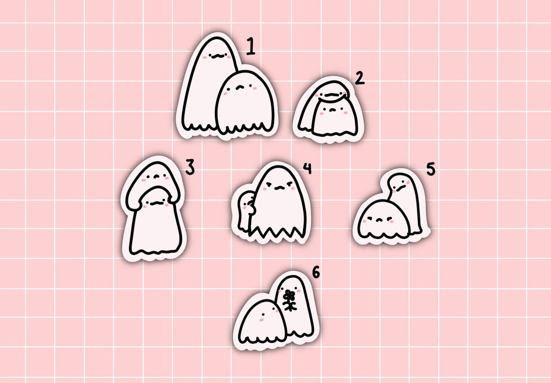 Tall and Short Friend Ghost Stickers - Etsy