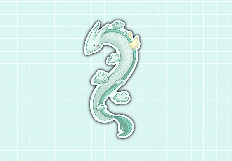 Water Dragon Sticker - Etsy