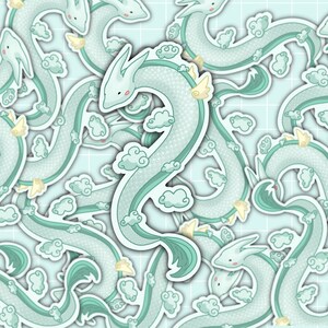 Water Dragon Sticker - Etsy