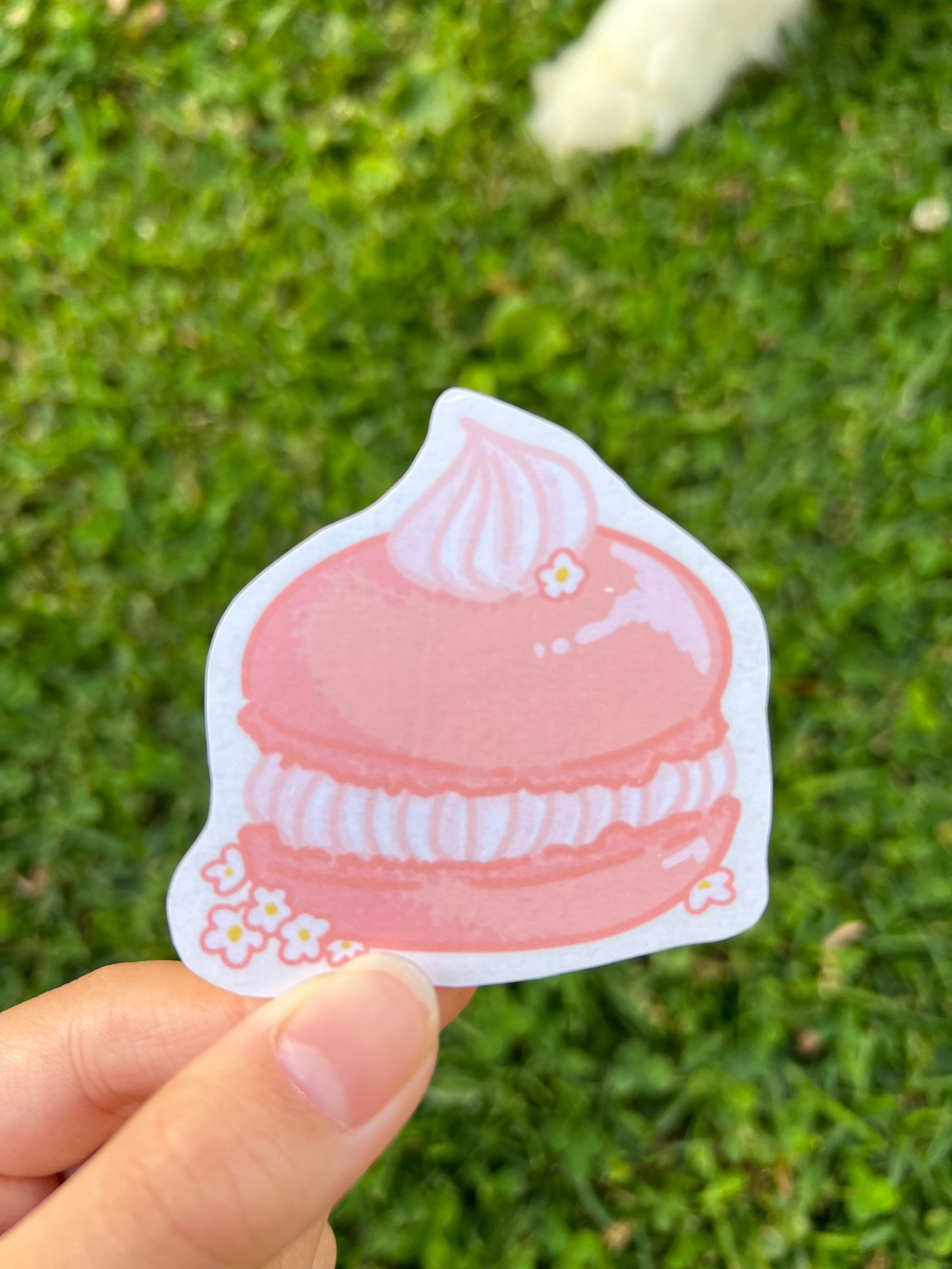 Pink Macaron Stickers Cute - Etsy