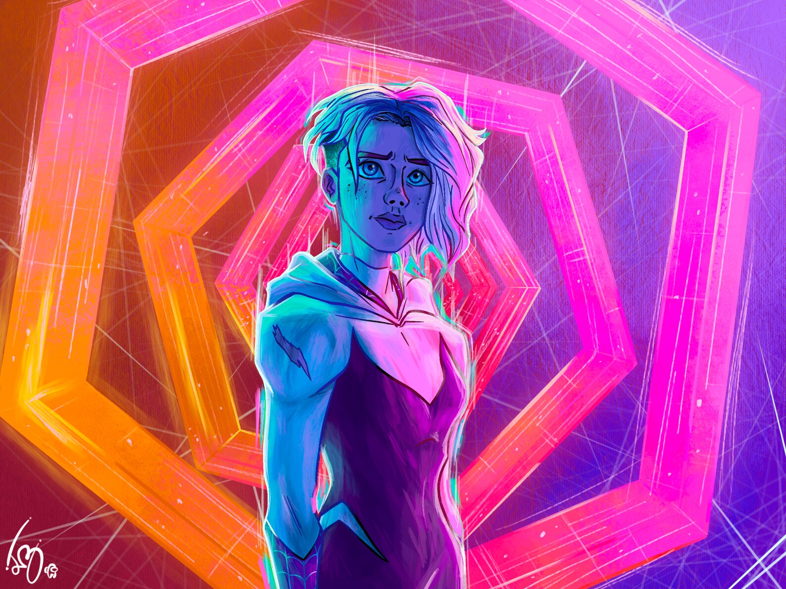 Spider-gwen 14”x 10.5” Semi Gloss Poster | Colorful | Wall Decor | Gwen ...