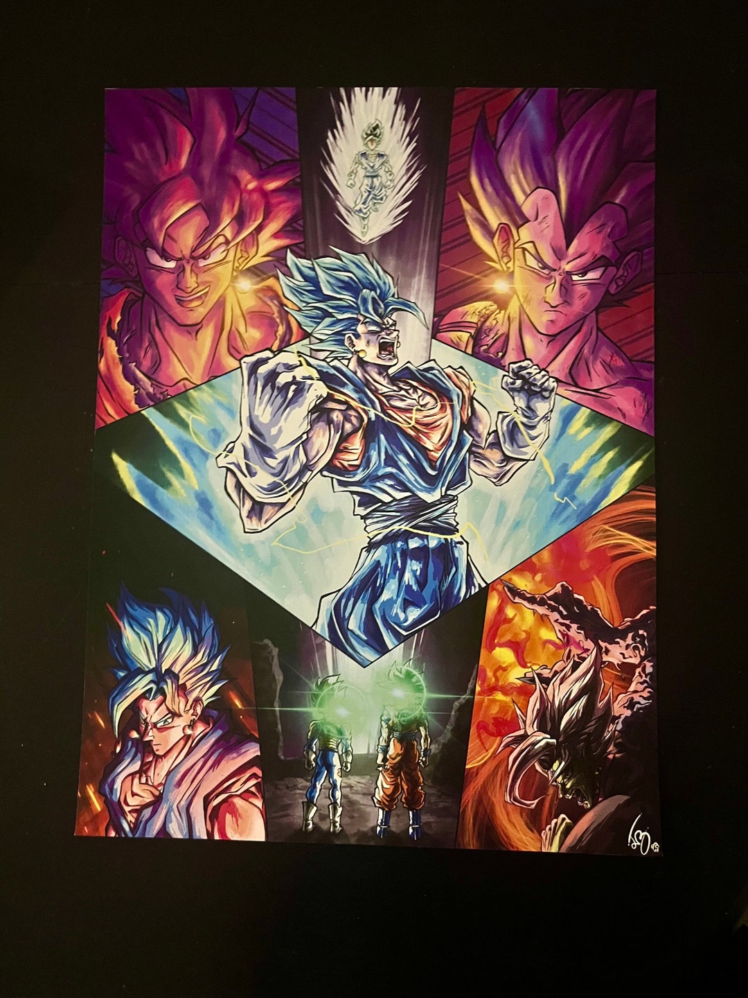 Vegito Blue Fusion 14x10.5 Semi Gloss Poster - Etsy