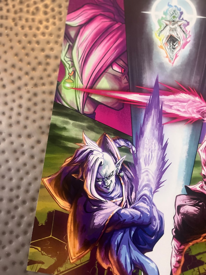 Super Saiyan Rosé Goku Black and Zamasu 14”x10.5” Semi Gloss Poster - Etsy