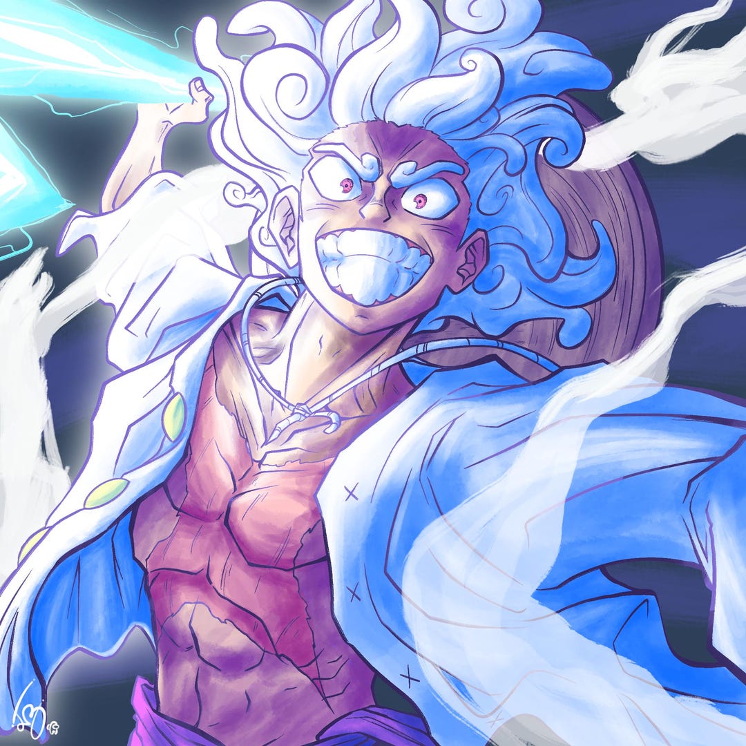 Gear 5 Luffy 8”x8” Semi Gloss Poster - Etsy