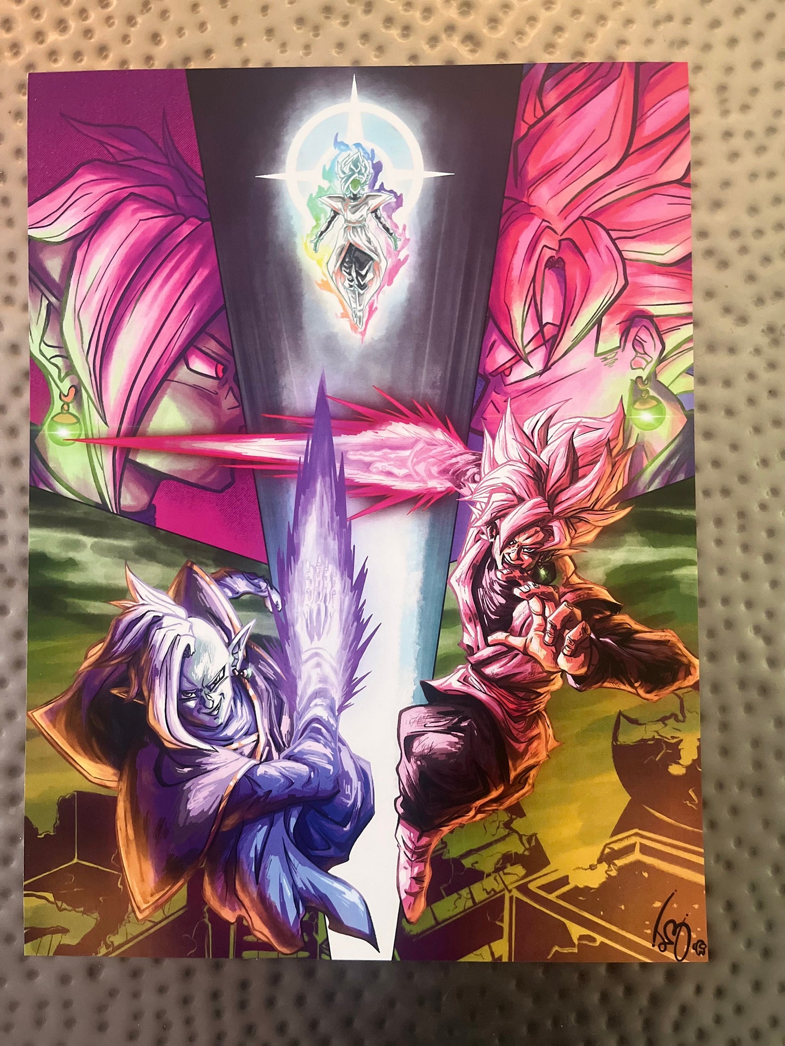 Super Saiyan Rosé Goku Black and Zamasu 14”x10.5” Semi Gloss Poster - Etsy