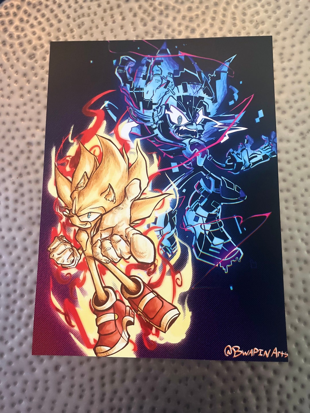 Super Sonic 2/cyber Sonic 14 X 10.5 Semi Gloss Poster Sonic the ...