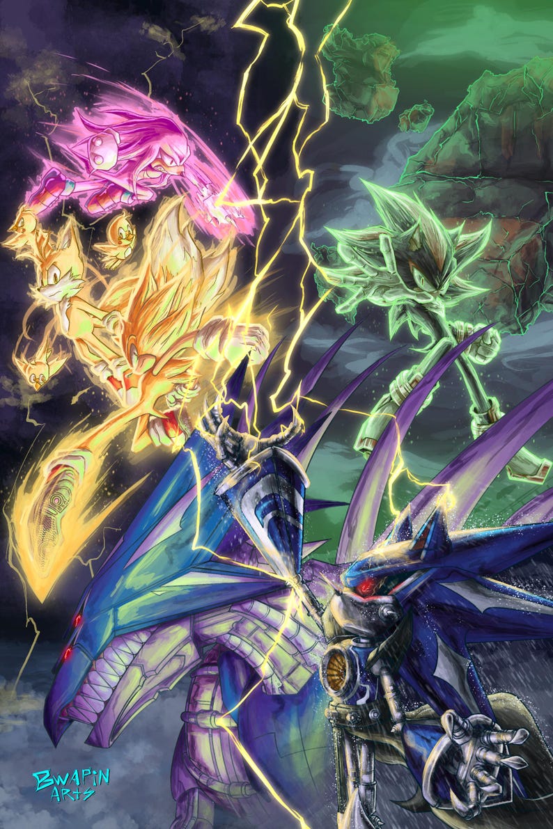 Neo Metal Sonic 11x17” Semi Gloss Decorative Poster - Etsy