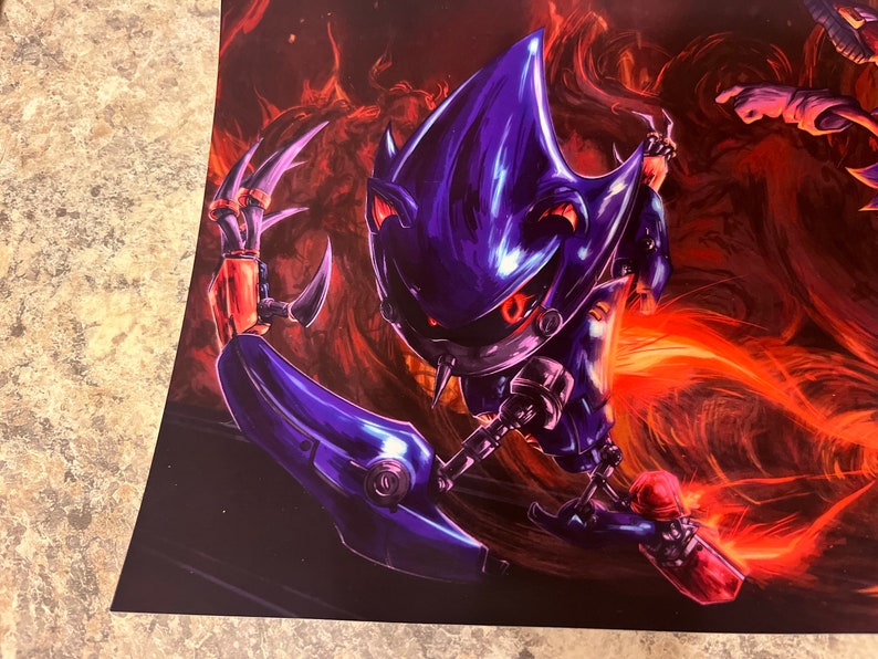 Sonic Vs. Metal Sonic 14”x10.5” Semi Gloss Poster - Etsy