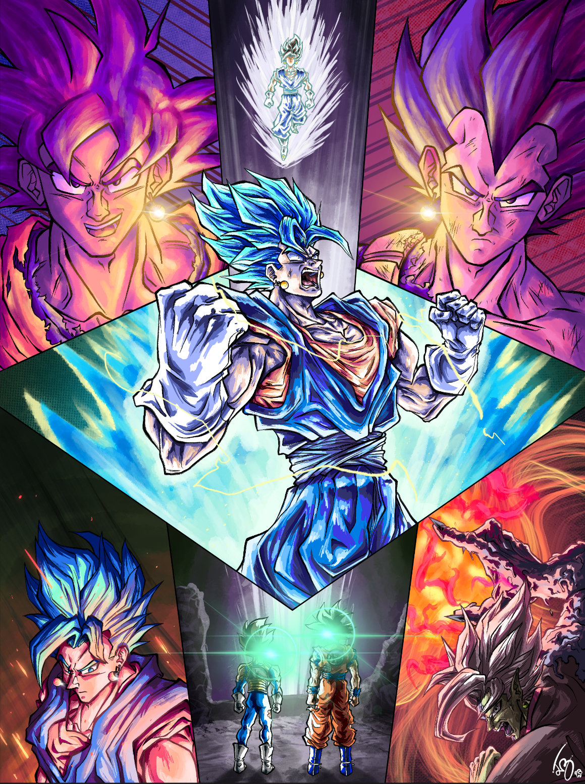 Vegito Blue Fusion 14”x10.5” Semi Gloss Poster - Etsy