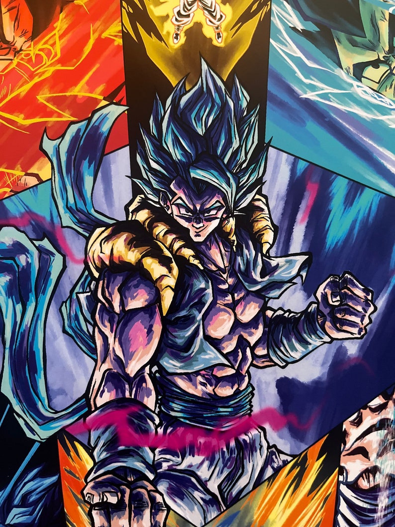 Gogeta Blue Fusion 14”x10.5” Semi Gloss Poster - Etsy