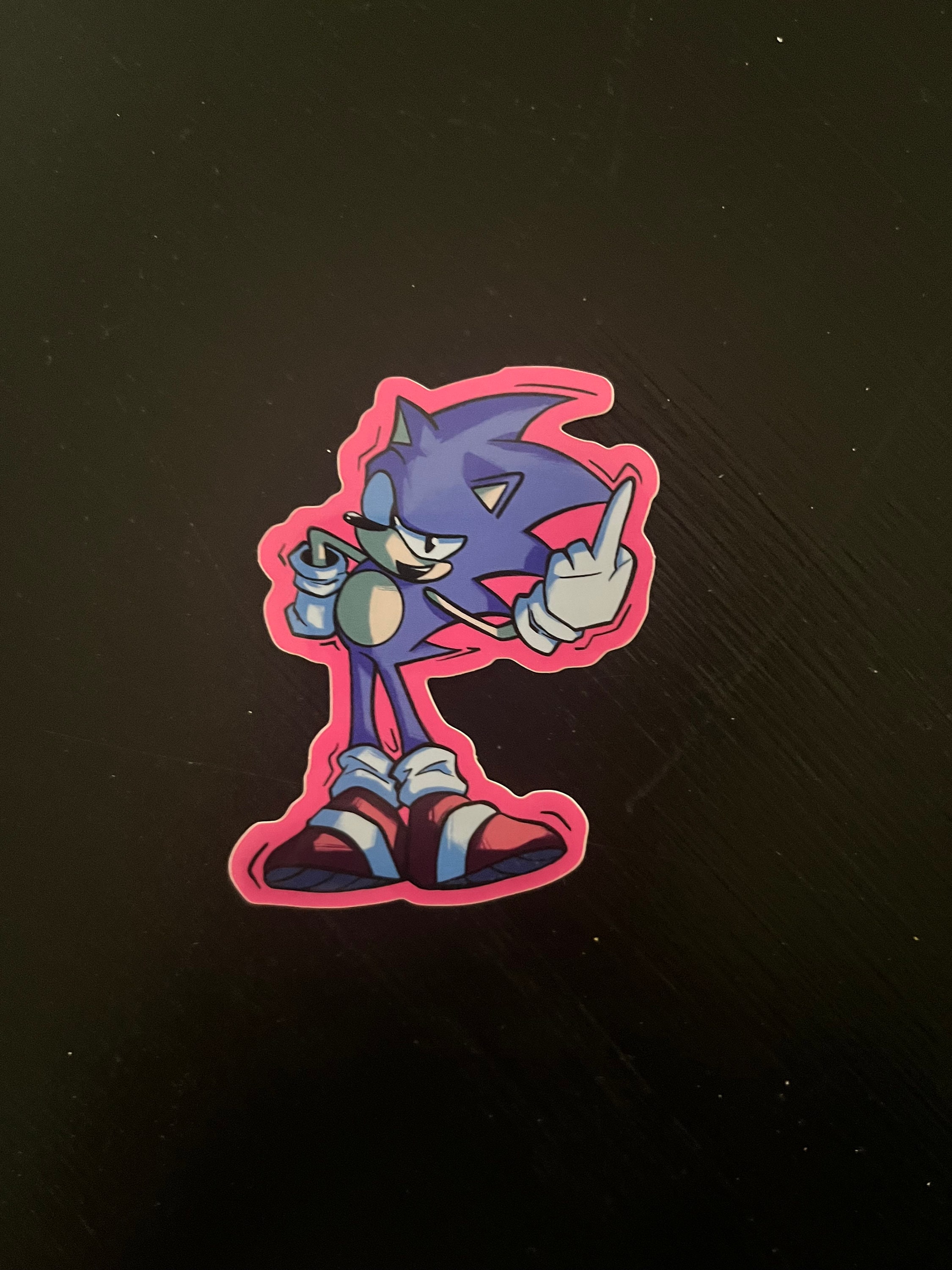 Sonic OVA Middle Finger Gloss Sticker - Etsy