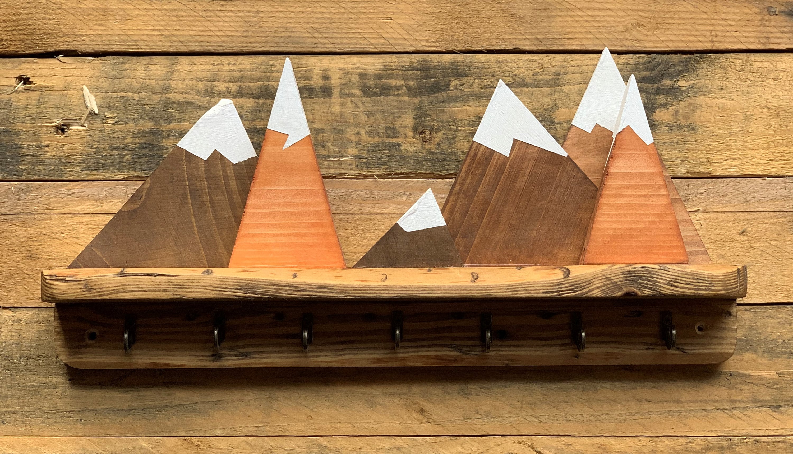 Rustic Style Mountain Key Rack - Etsy