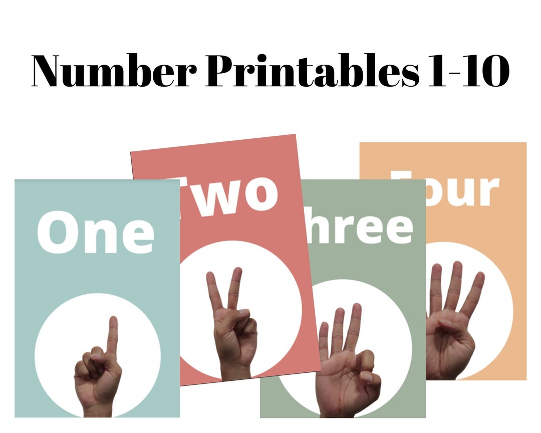 Finger Counting Posters - Etsy