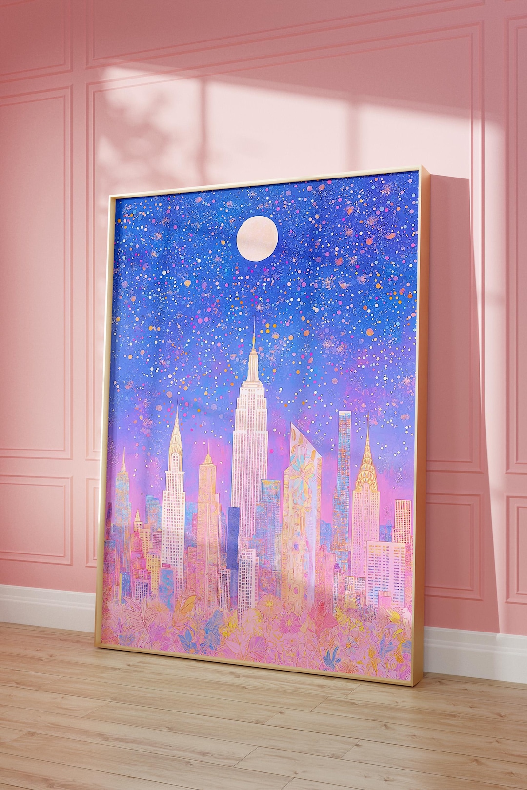 Bloomcore New York Aesthetic Wall Art Printable Wall Art, Floral Wall ...