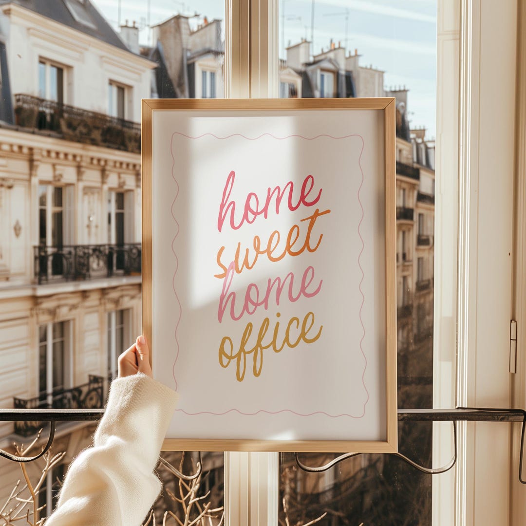 Home Sweet Home Office Print Office Wall Art, Home Office Print, Cute ...