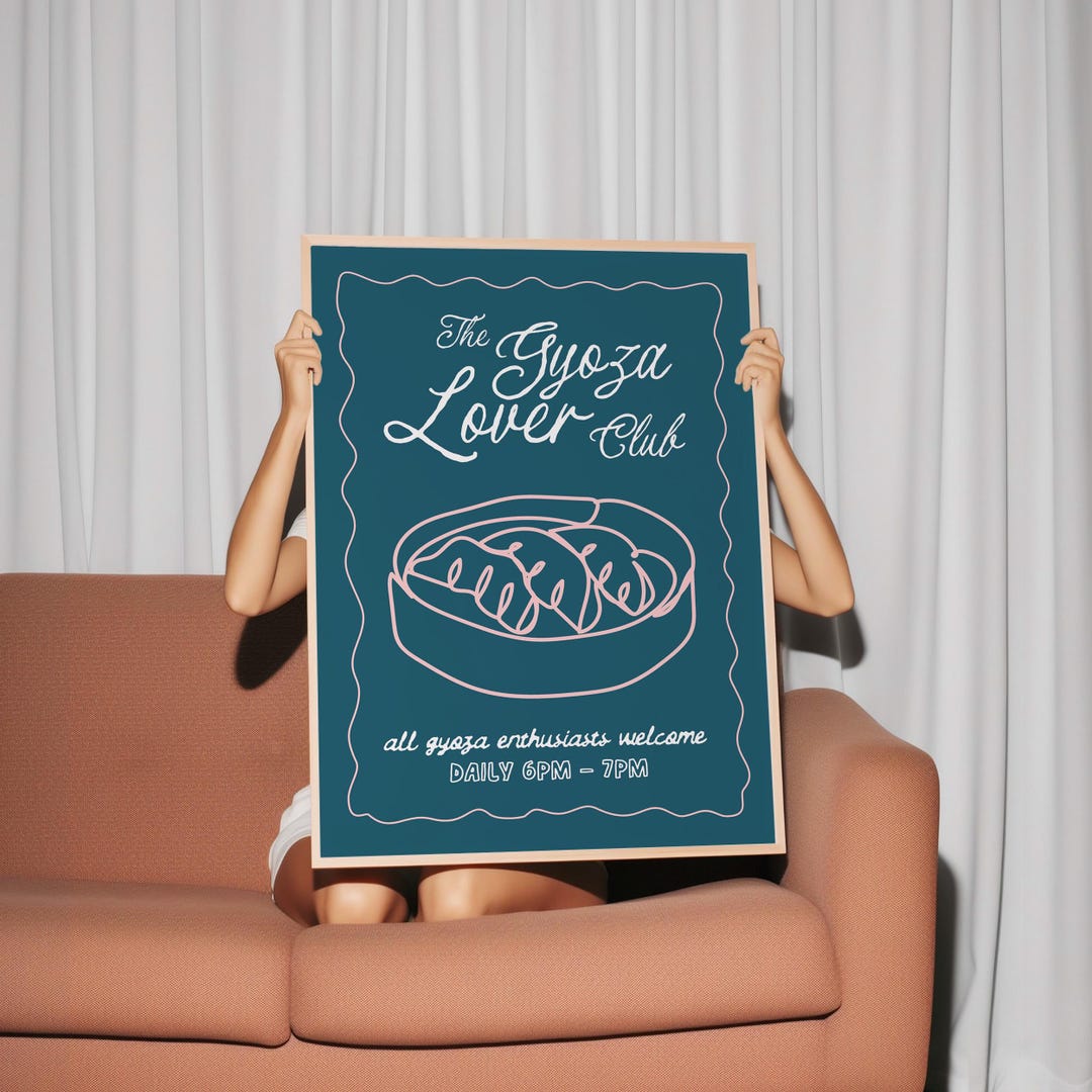 Gyoza Kitchen Wall Art | Printable Wall Art, Kitchen Sign, Kitchen Wall ...