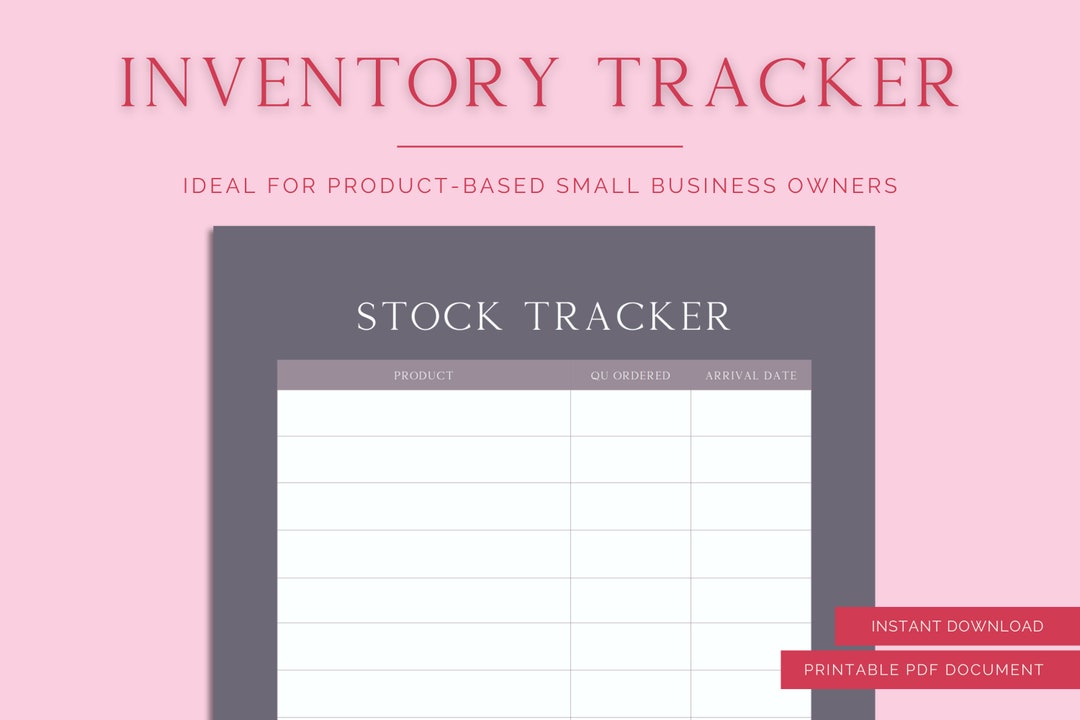 Inventory Tracker // Small Business Tracker, Product Stock Tracker ...