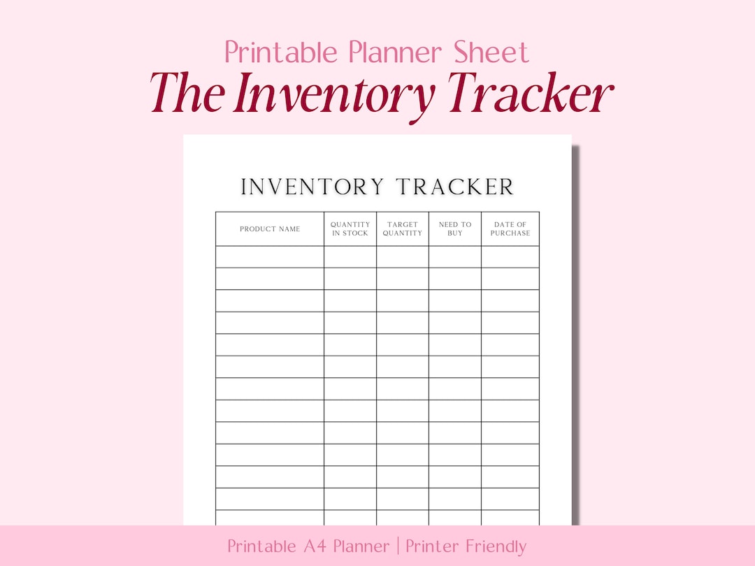 Inventory Tracker // Small Business Tracker Product Stock - Etsy