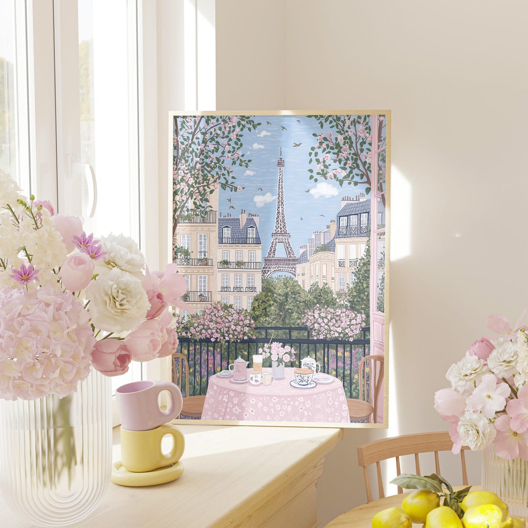 Bloomcore Paris Aesthetic Wall Art Printable Wall Art, Floral Wall ...