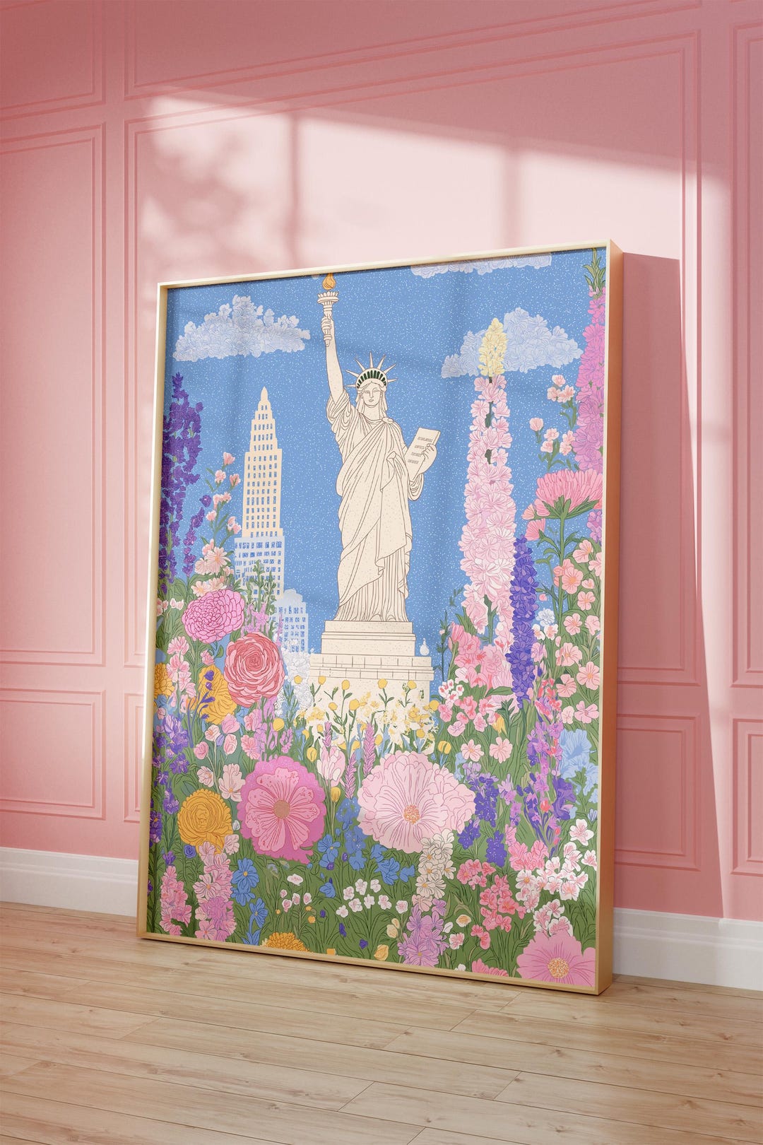 Bloomcore New York Aesthetic Wall Art Printable Wall Art, Floral Wall ...