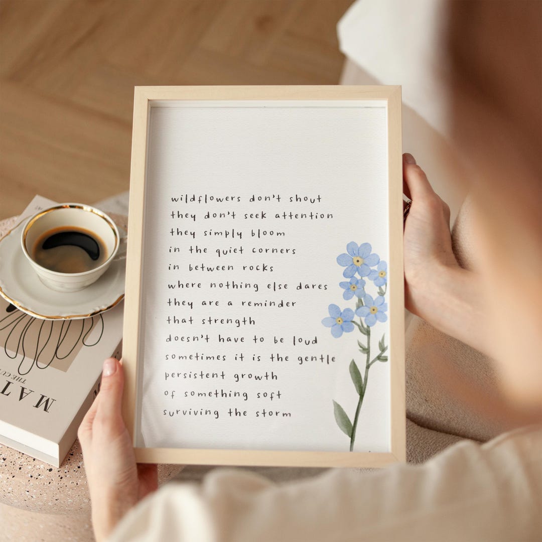 Aesthetic Poem Wall Art Printable Wall Art, Quote Print, Minimal Art ...