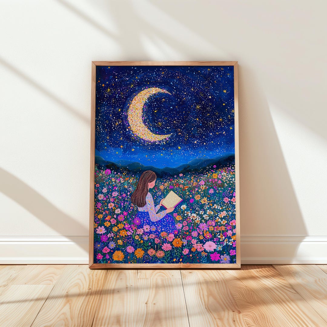 Bloomcore Books Wall Print | Printable Wall Art, Floral Wall Print ...