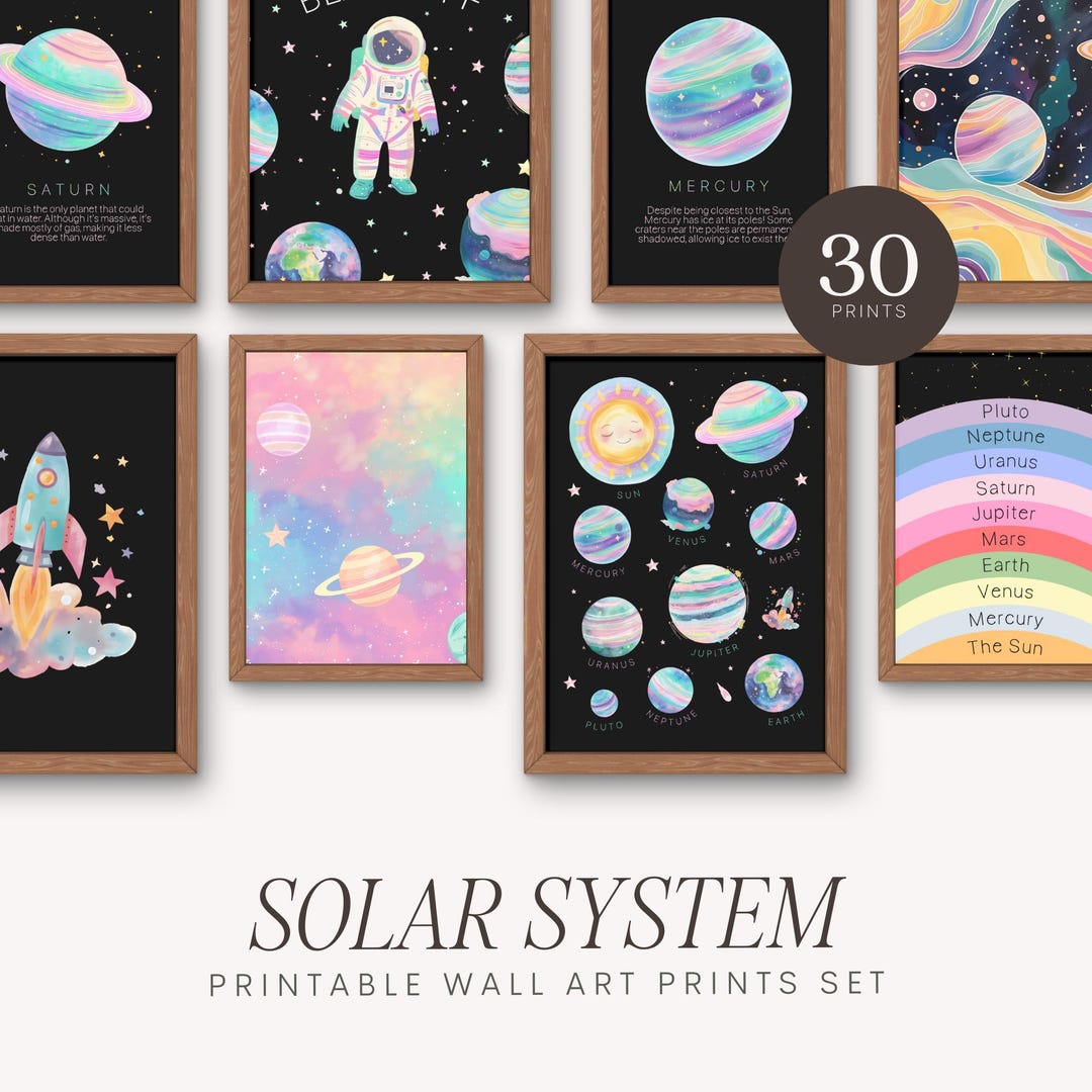 Solar System Classroom Posters Printable Art, Classroom Art, Science ...