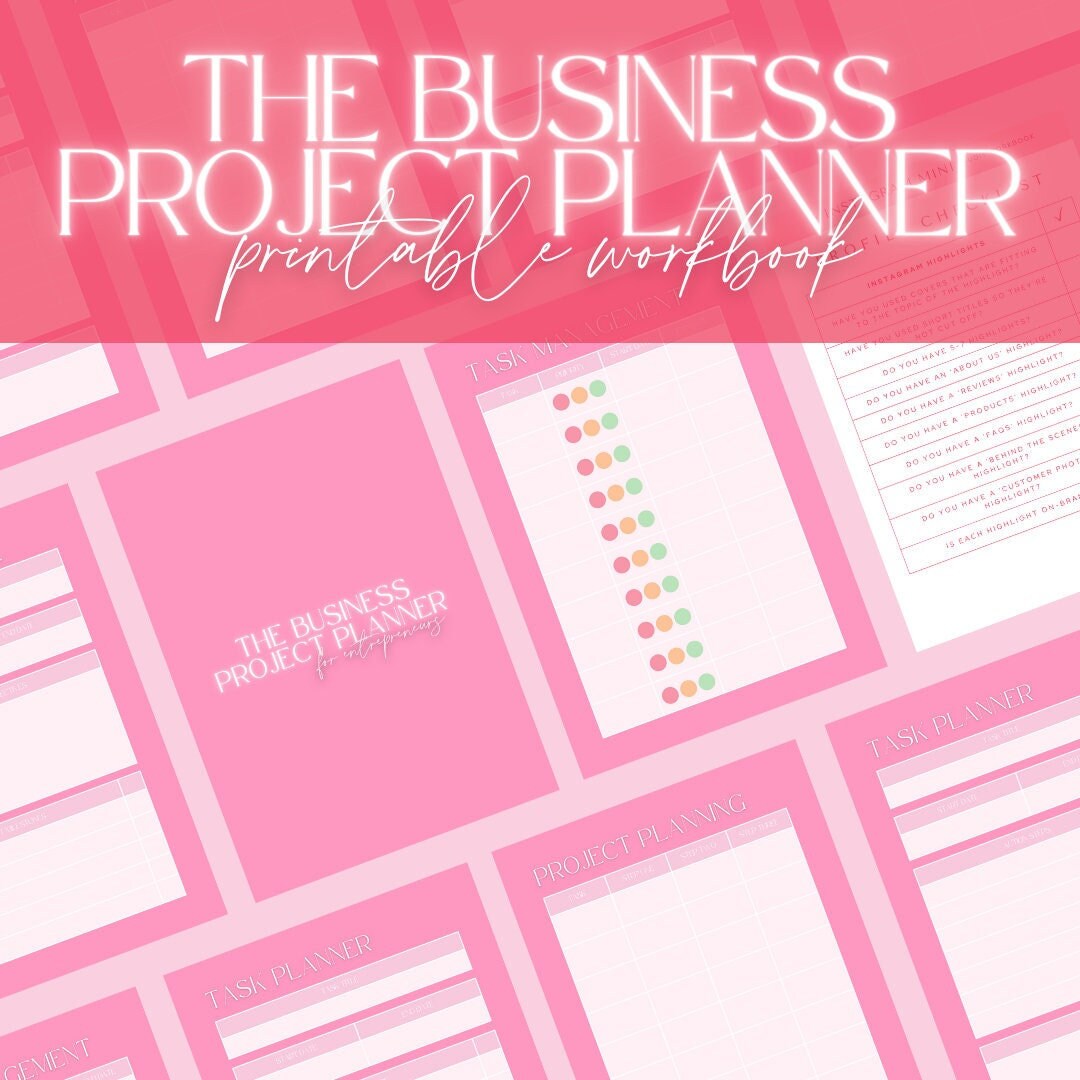 Business Project Planner // Small Business Planner, Business Organiser ...